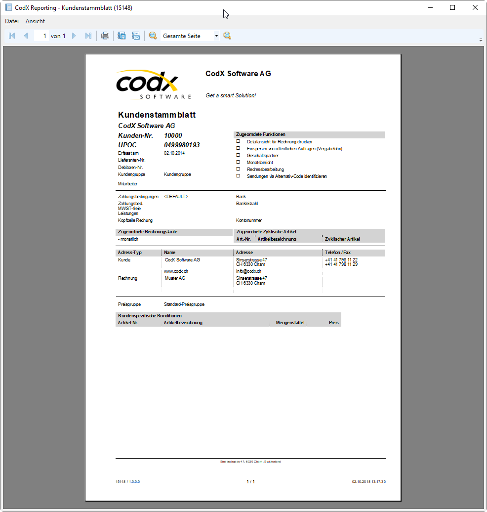 Index Reports CodX PostOffice