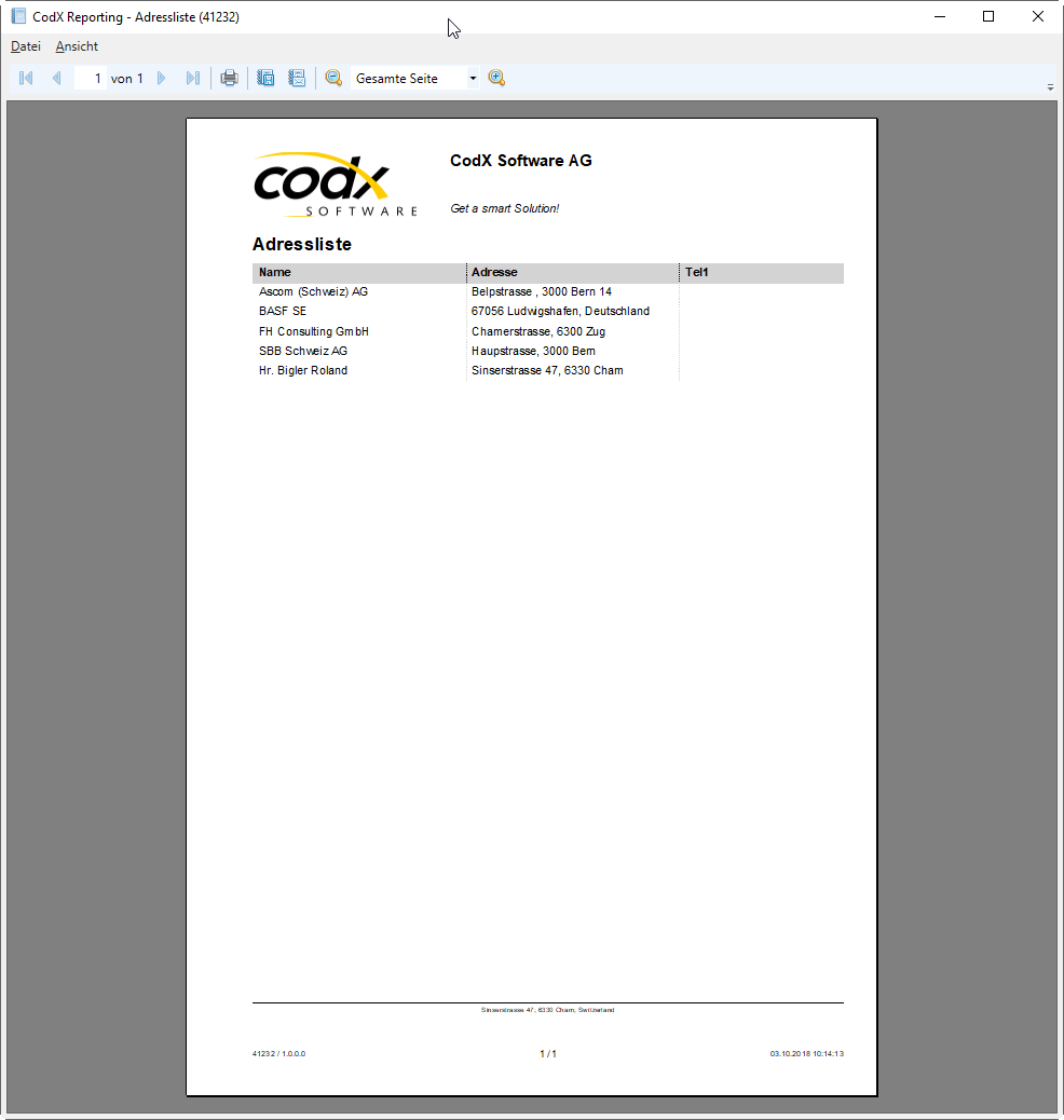 Index Reports CodX PostOffice