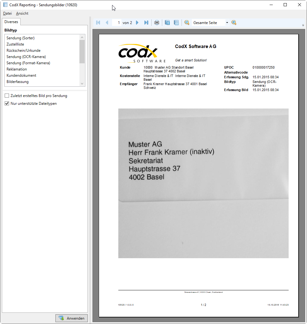 Index Reports CodX PostOffice