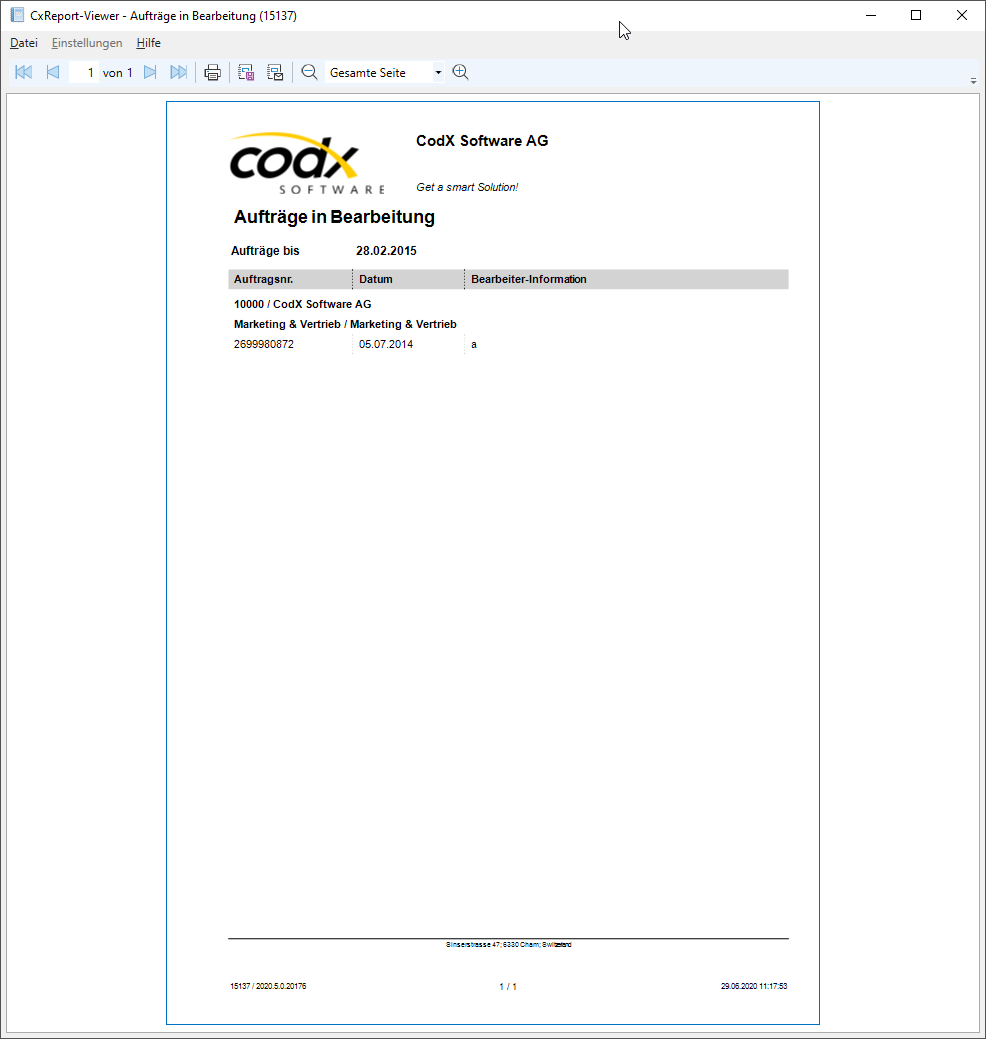 Index Reports CodX PostOffice