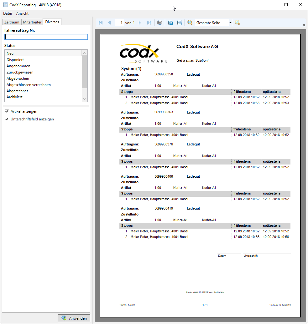 Index Reports CodX PostOffice