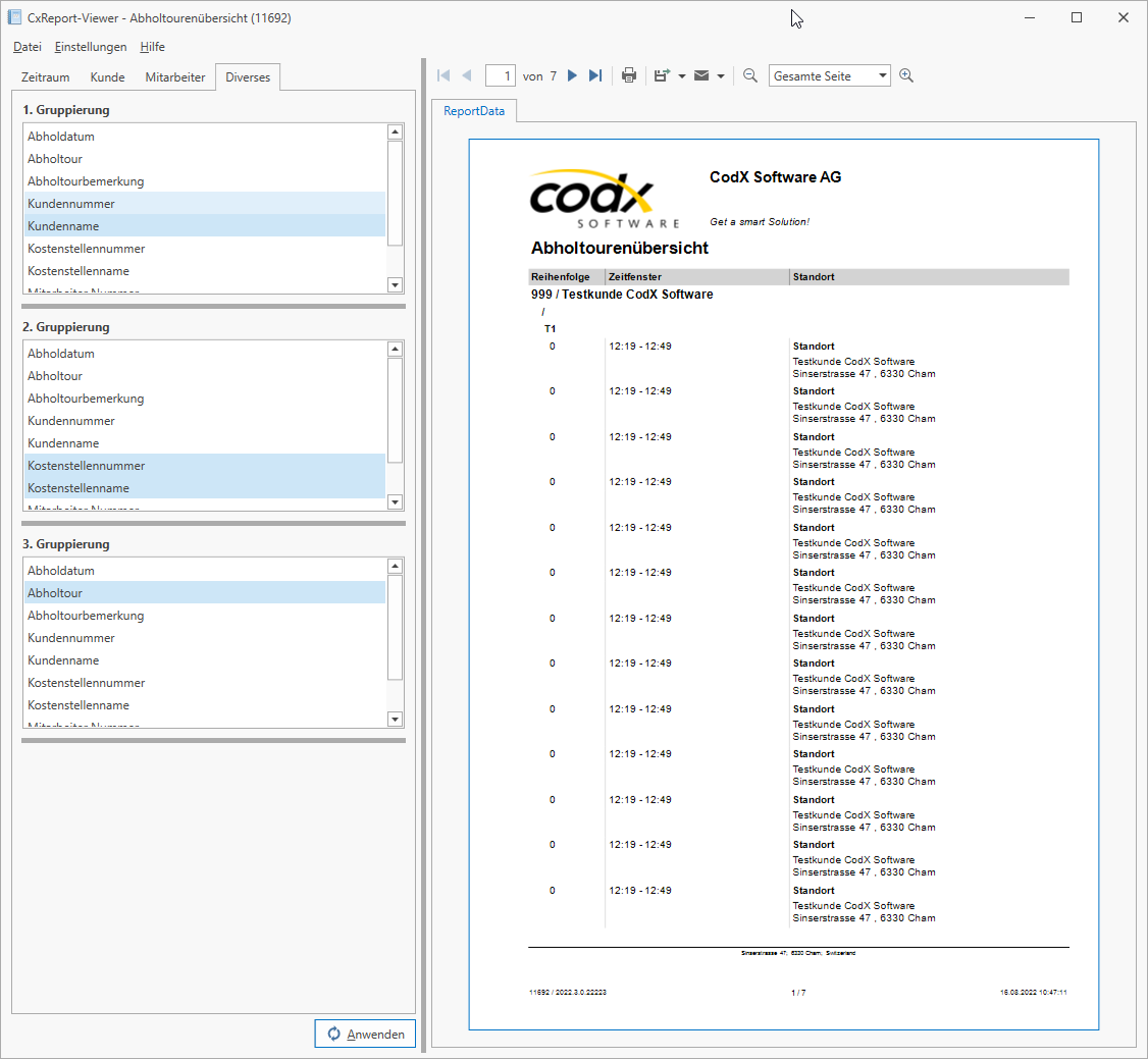 Index Reports CodX PostOffice