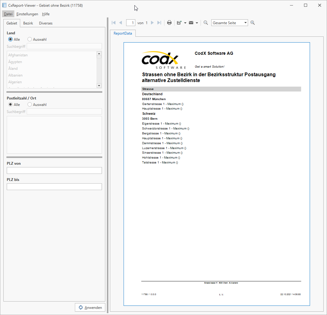 Index Reports CodX PostOffice