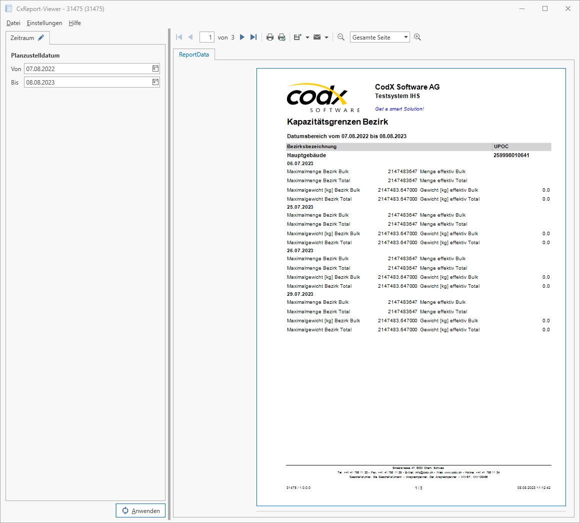 Index Reports CodX PostOffice