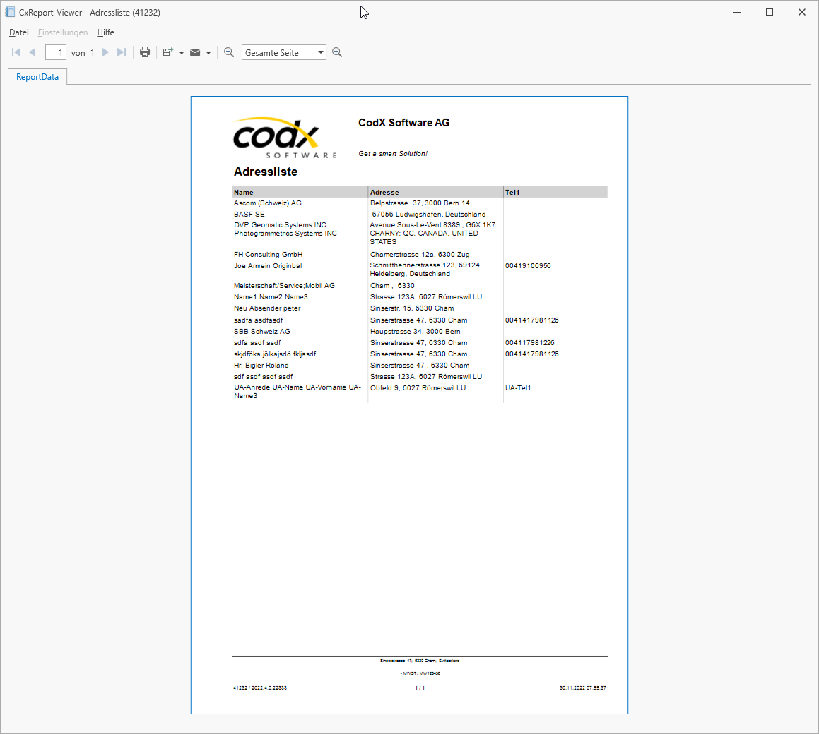 Index Reports CodX PostOffice