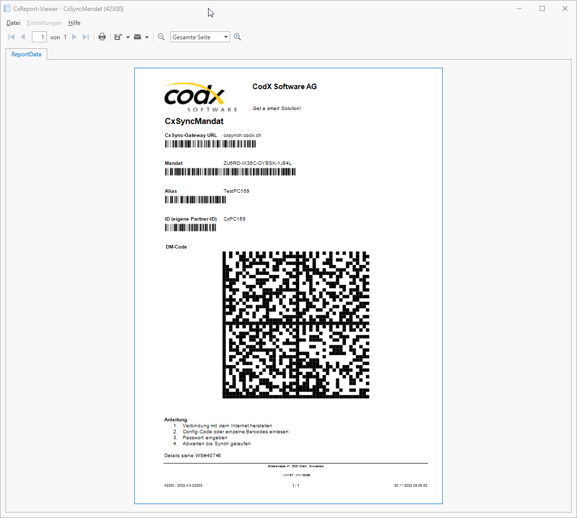 Index Reports CodX PostOffice