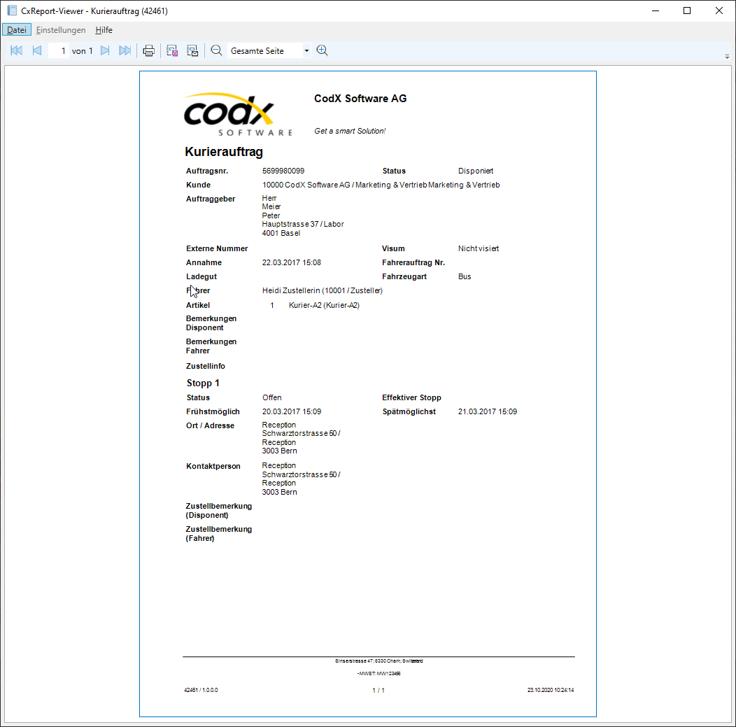 Index Reports CodX PostOffice