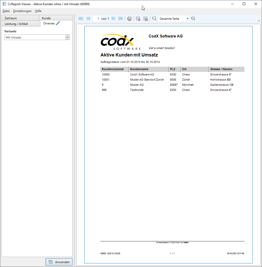 Index Reports CodX PostOffice