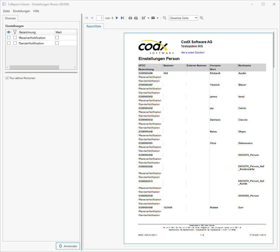 Index Reports CodX PostOffice