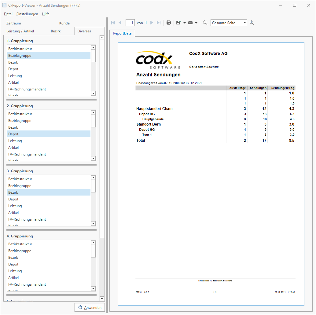 Index Reports CodX PostOffice