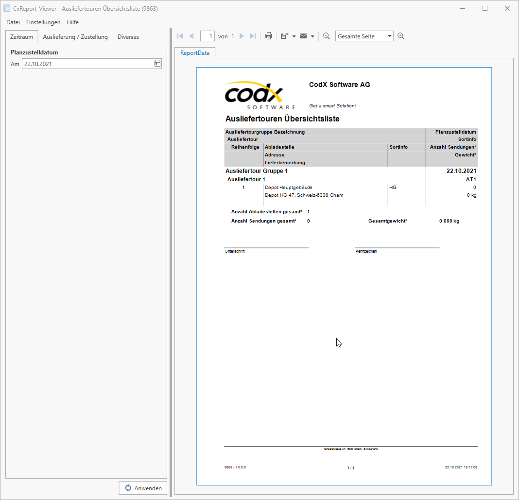 Index Reports CodX PostOffice